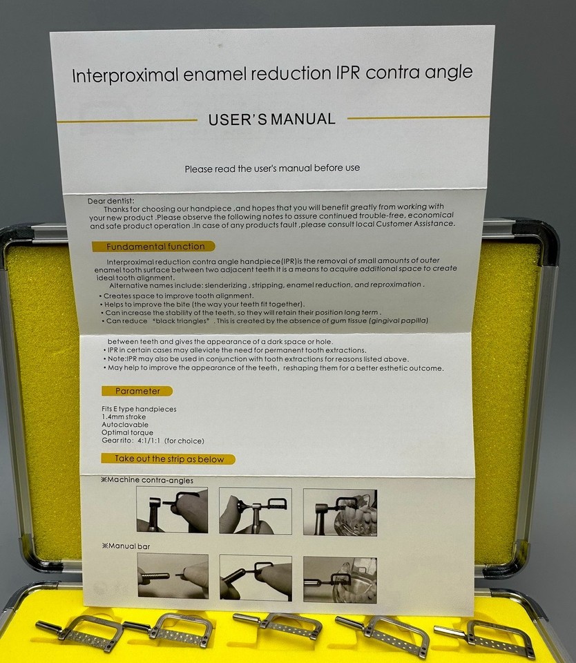 Dental IPR 4:1 Reduction Interproximal Stripping Contra Angle Handpiece ...