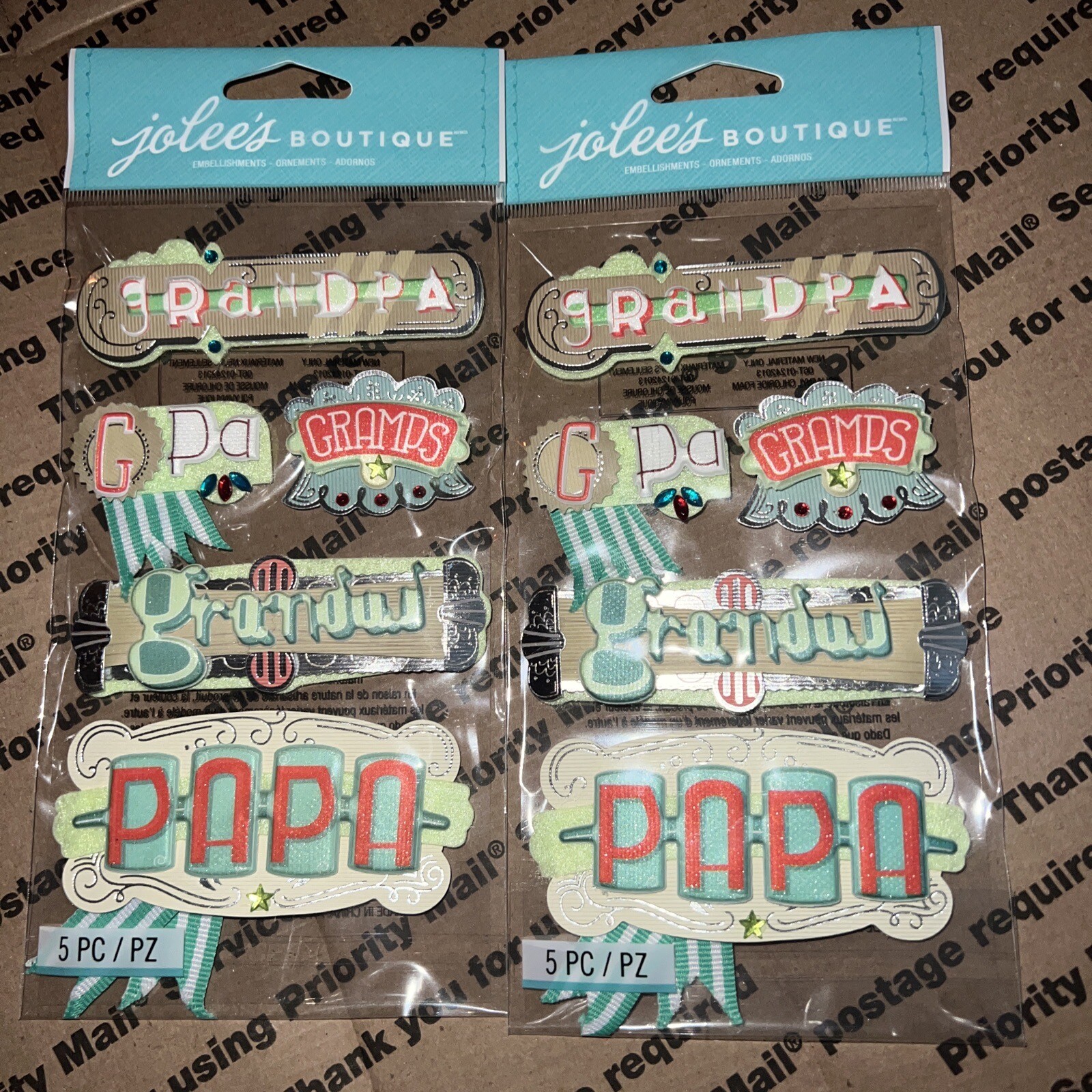 Grandpa Gpa Gramps Grandad Papa Jolee's 3D Stickers. Lot of 2 Brand New ...