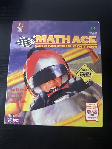Math Ace Grand Prix Edition PC CD Rom Sealed Package 1995 RPG Gaming ...