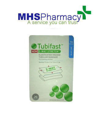 Tubifast 2 Way Stretch Blue Line 1m Tubular Bandage | eBay UK