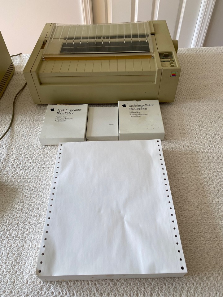 Vintage Apple Macintosh 128K M0001 Computer with Keyboard/Mouse/Printer ...