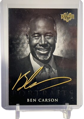 Ben Carson 2016 Decision 2016 Candidate Portraits Retail Card #CP2 W ...