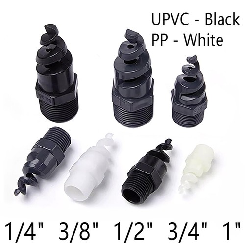 UPVC/PP Spiral Cone Spray Nozzle Atomizing Dedusting Male Thread ...