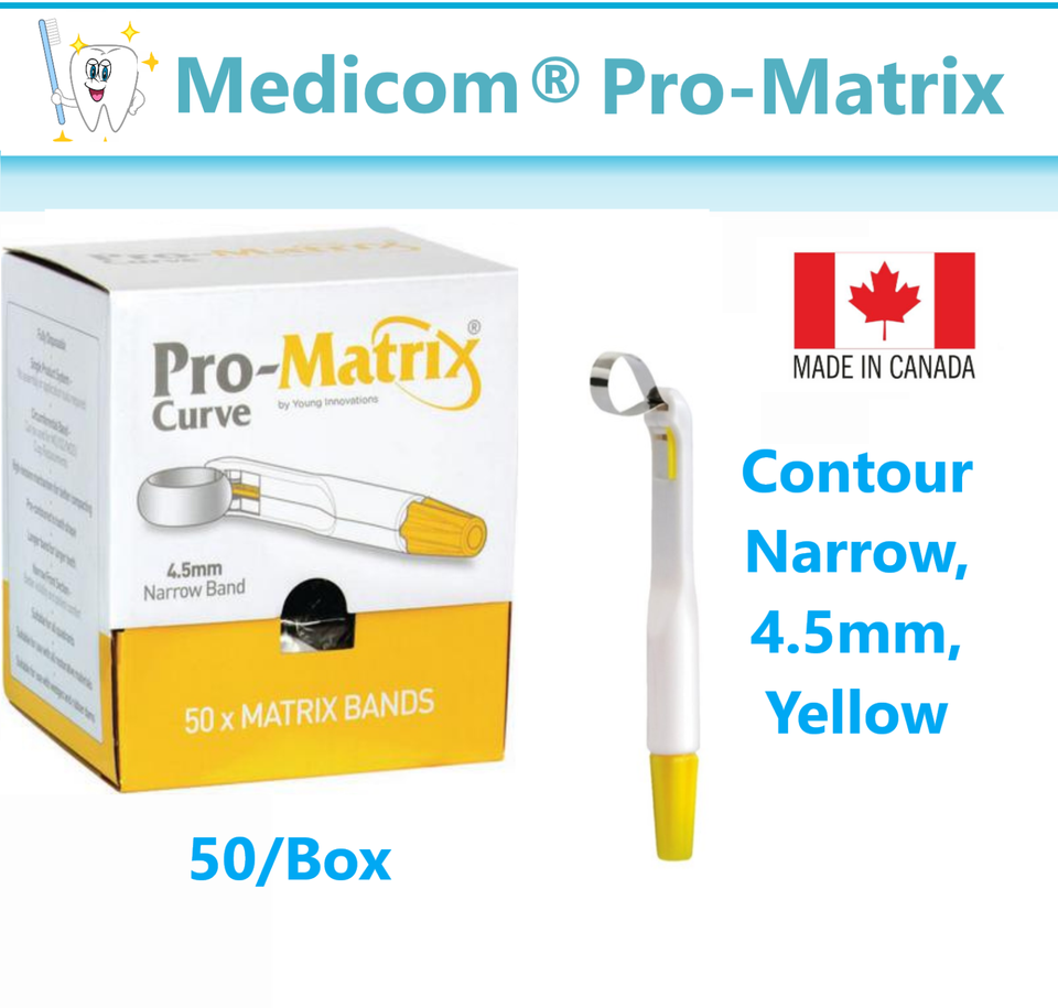 MEDICOM Pro-Matrix BAND Wide, 6.0 mm, Narrow, 4.5mm Dental Matrix Bands ...