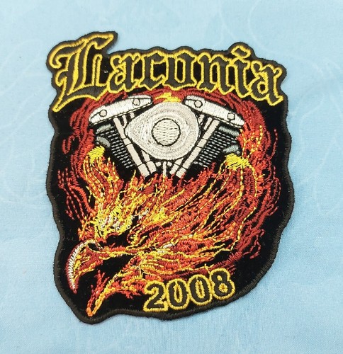 2008 Laconia Flaming Eagle & Motorcycle Engine Patch New | eBay