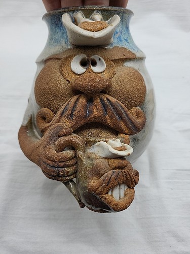 Ugly Mug Holding Ugly Mug Studio Pottery Mahon Made Stoneware Signed No ...