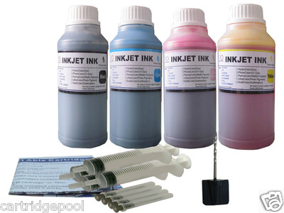 4x250ml ND® Refill ink for Lexmark 2/3 16/26 17/27 32/33 34/35 43/44 ...