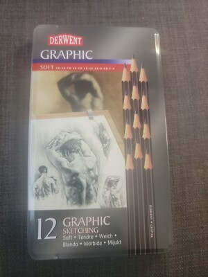 Derwent Graphite Soft 9B - H Technical Drawing Pencil Set of 12 In Tin ...