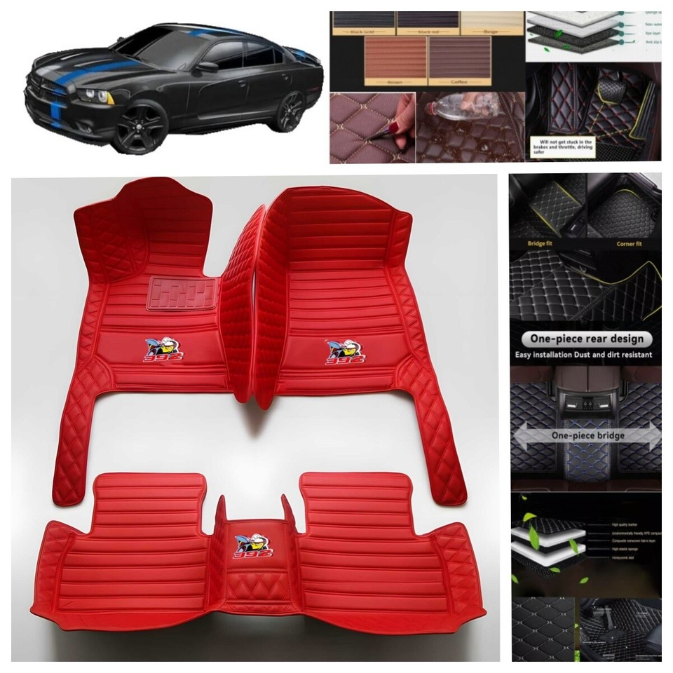 For Dodge Charger Scat Pack 2015-2023 Car Floor Mats Luxury Carpets ...
