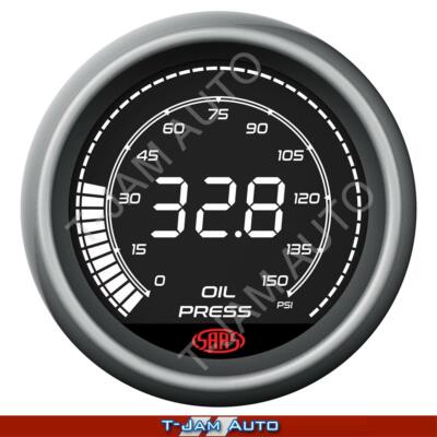 SAAS Digital Oil Pressure Gauge 0-150 psi 52mm Muscle Digital Series ...