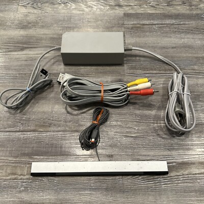 OEM Nintendo Wii Power Supply Ac Adapter Wired Sensor Bar AV Cable ...