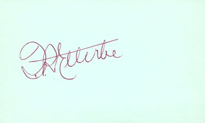 Frank Ellerbe 1919 Washington (Dec. 1988) Signed 3x5 Index Card with ...