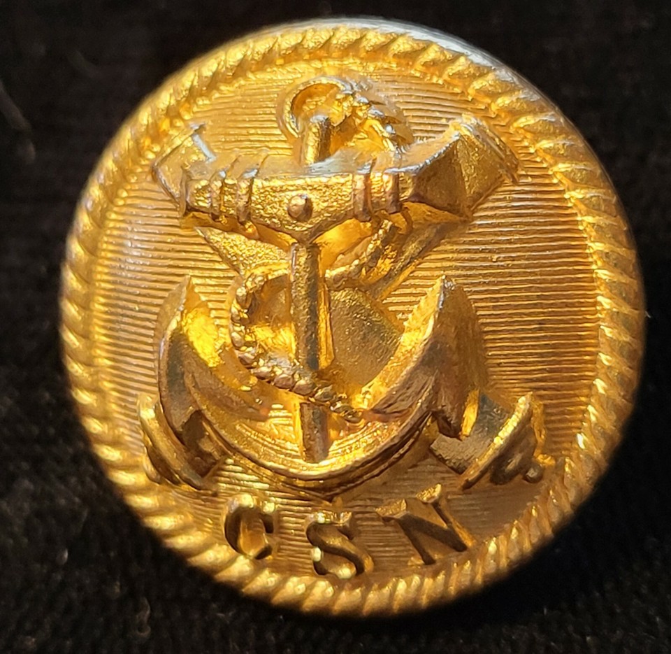 CIVIL WAR PERIOD CONFEDERATE FORCES NAVAL BUTTON ALBERT# CS-54-A CSN ...
