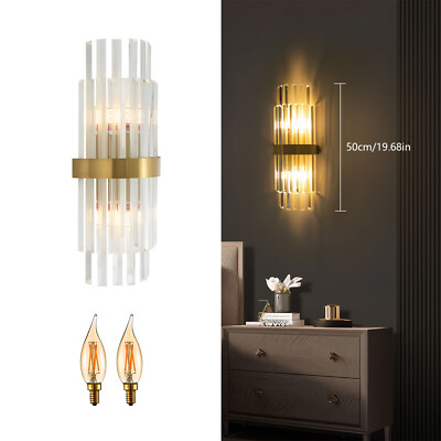 Modern Crystal Wall Sconce Golden Wall Light, Luxury Indoor Hallway ...