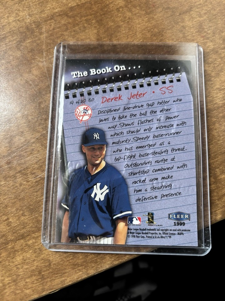 1999 Fleer Ultra #19 Derek Jeter BOOK ON EMBOSSED New York Yankees | eBay