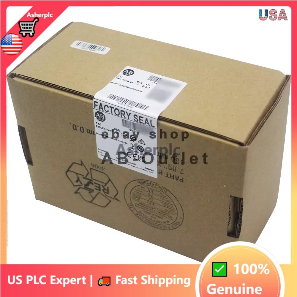 New AB 2080-L70E-24AWB Micro870 ENet/IP Controller 24 DC Power US Free ...