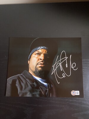 ICE CUBE AUTOGRAPHED 8x10 NWA RIDE ALONG FRIDAY PHOTO BECKETT BAS ICON ...