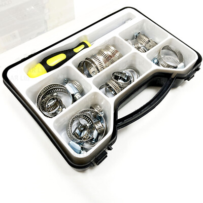 Hose Clamp Jubilee Clip Set Inc Driver Tool assorted Stainless Steel ...