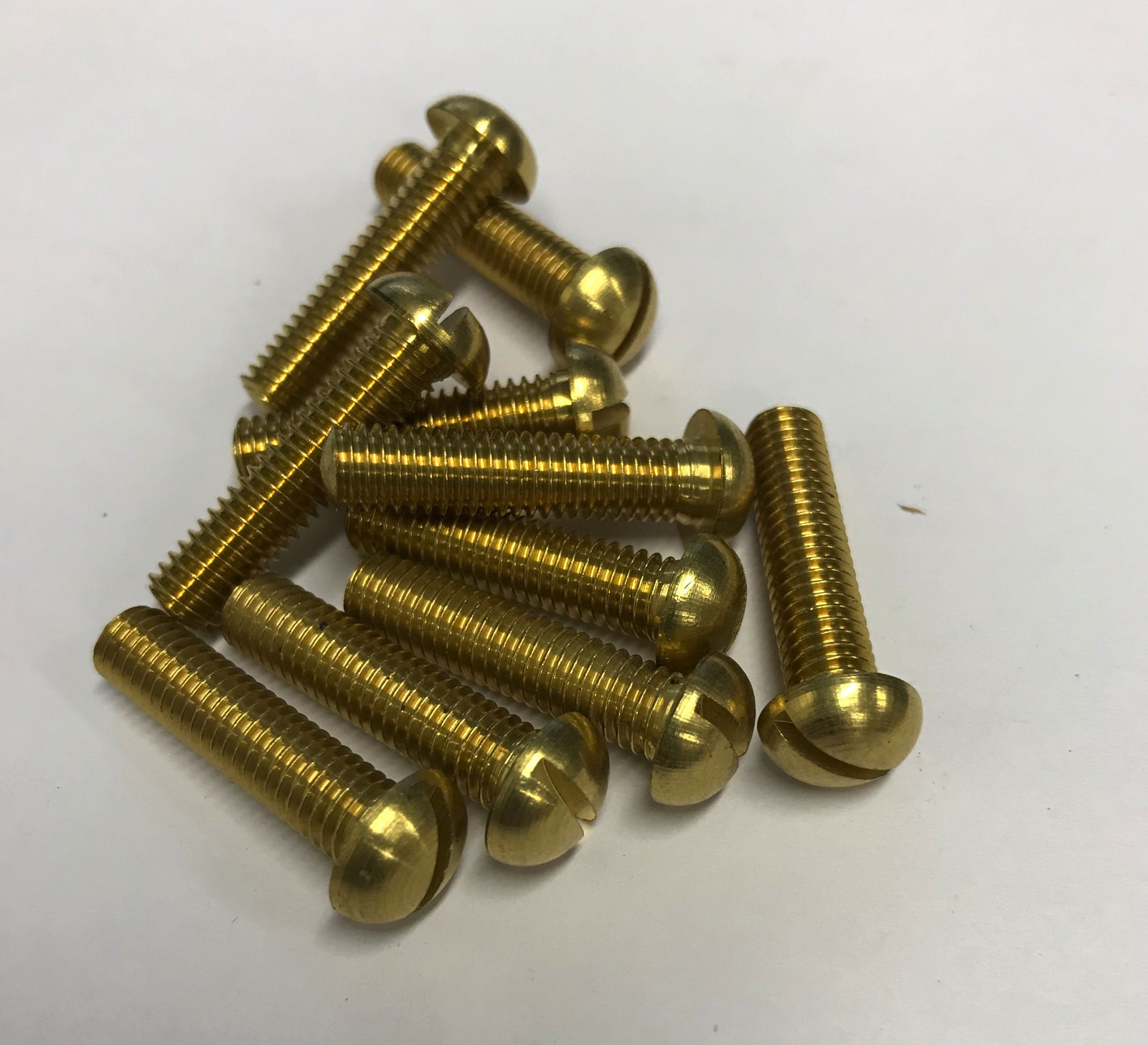 2ba x 1" round head brass bolts pack of 10 | eBay