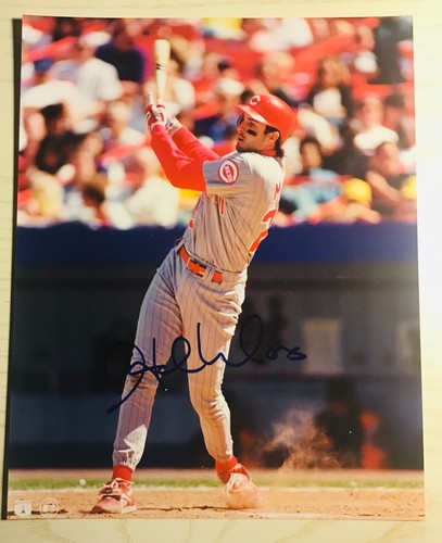 Cincinnati Reds HAL MORRIS auto signed autographed 8x10 1990 World ...