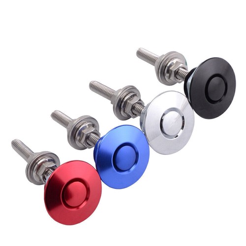 1/2x Push Button Quick Release Hood Bonnet Pins Lock Clip Car Bumper ...