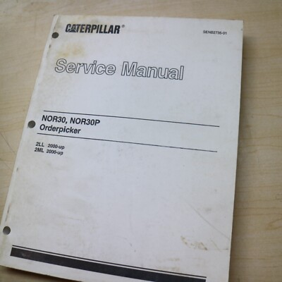 Caterpillar NOR30 NOR30P Order Picker Forklift Repair Shop Service ...