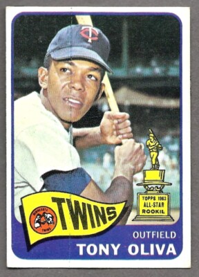 1965 Topps #340 Tony Oliva Rookie Trophy Card Twins Well Centered EX ...
