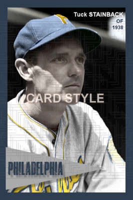 Tuck Stainback - 1938 Philadelphia Phillies - choose a size - colorized ...