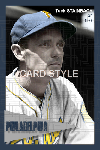 Tuck Stainback - 1938 Philadelphia Phillies - choose a size - colorized ...