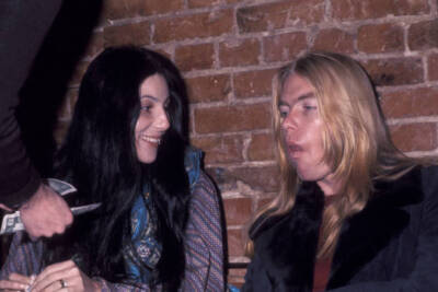 Singer Cher and musician Gregg Allman on January 21 1977 shop on W- Old ...