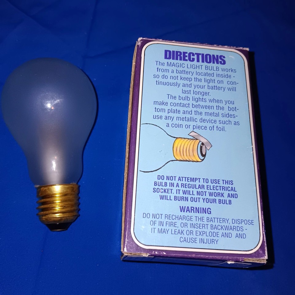 Halloween Uncle Fester Magic Light Bulb Addams Family Lights Up In Hand ...