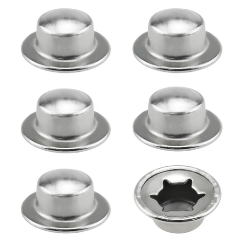 6 Pcs Push On Pushnut Caps, Spring Steel 1/2" Axle Cap Nut, 1/2-inch | eBay