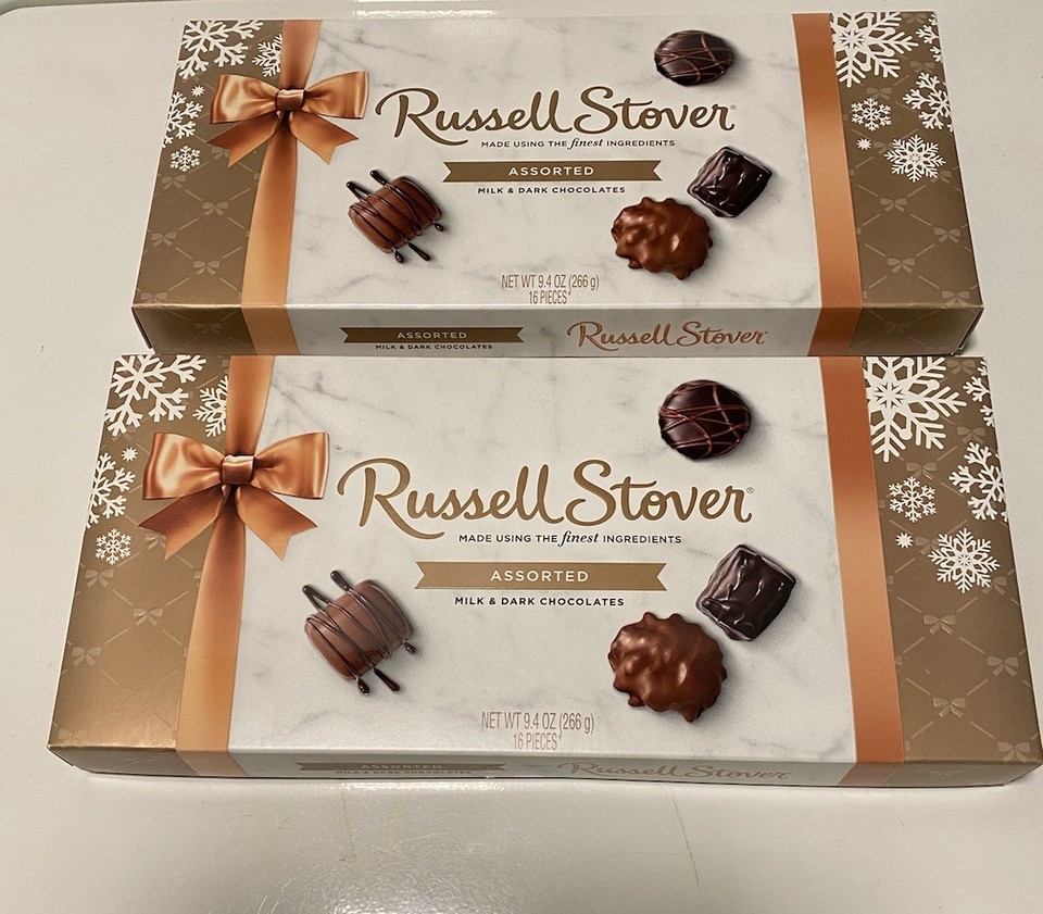Russell Stover 32pc Assorted Milk Dark Chocolate Gift Box 2 Pack ...
