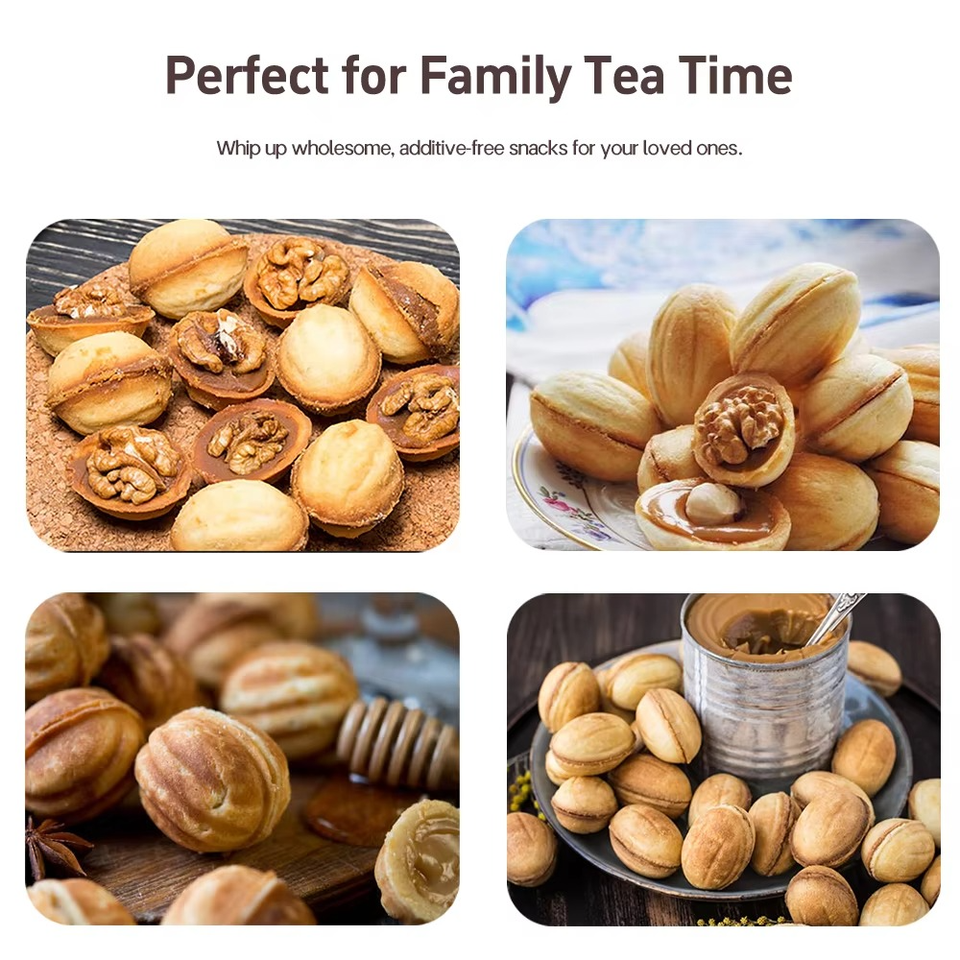 Electric Walnut Cake Maker 750W Nonstick Walnut Cookie Mould Mini Nut ...