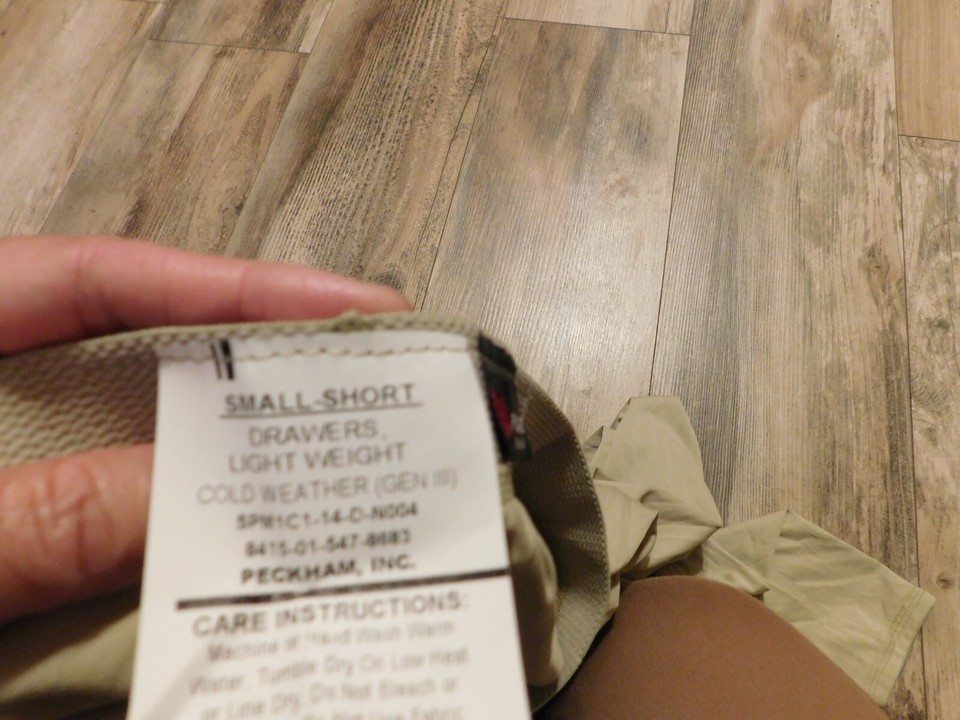 US ARMY POLARTEC G III LIGHT-WEIGHT COLD WEATHER DRAWERS SIZE SMALL ...