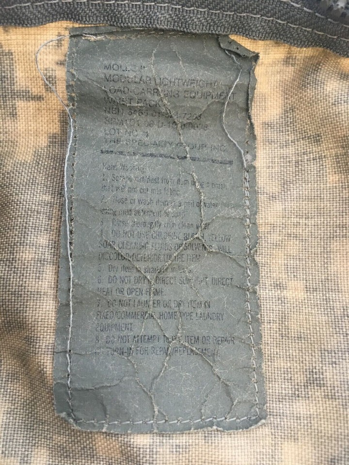 Military Issue ACU Molle Waist Pack / Butt Pack NSN: 8465-01-524-7263 ...