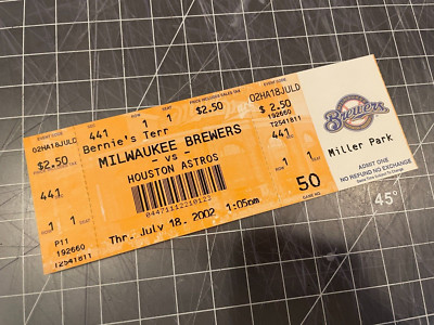 JULY 18 2002 CRAIG BIGGIO HOUSTON ASTROS HIT GAME TICKET | eBay