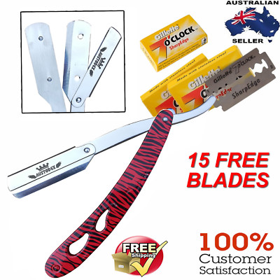 NEW Barber Salon Straight Cut Throat Shaving Razor men safety Blade ...