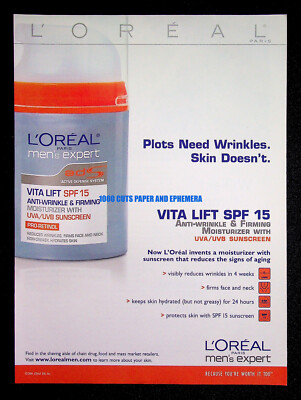 L'Oreal Men's Vita Lift Anti-Wrinkle 2006 Trade Print Magazine Ad ...