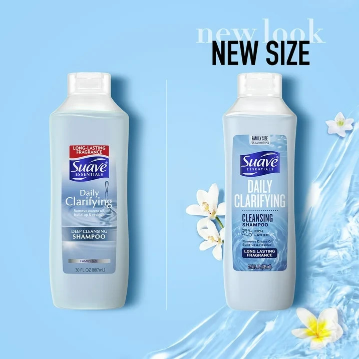 (4 pack) Suave Essentials Daily Clarifying & Cleansing Shampoo, 22.5 fl ...