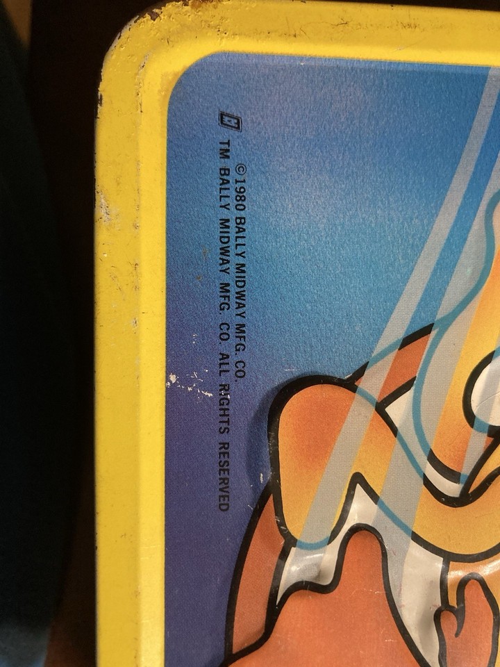 Vintage 1980 PAC-MAN Metal Lunchbox by Aladdin Bally Midway (NO THERMOS ...