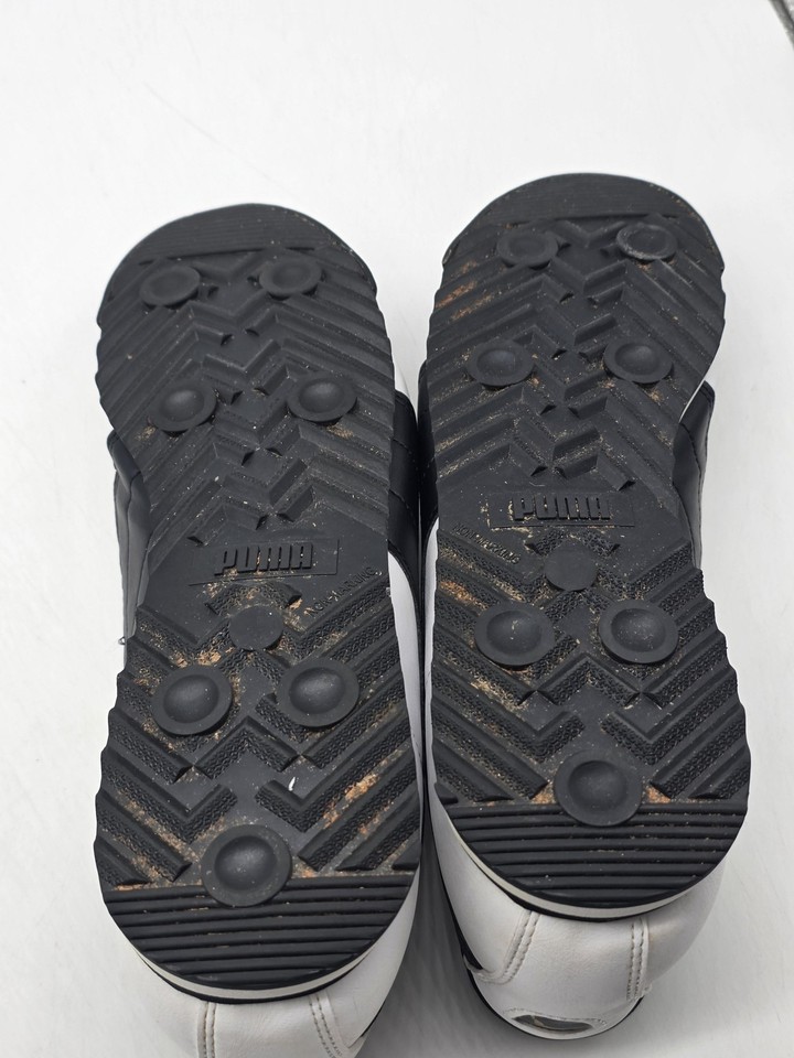 Puma Roma Shoes Mens Size 9 White Black Leather Low Top Sneakers 353572 ...