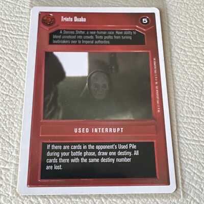 Star Wars CCG - Decipher - 1995- White Border WB - Trinto Duaba - | eBay
