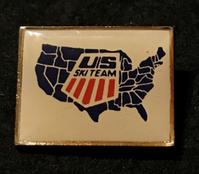 US SKI TEAM Vintage Ski Pin Badge Crest Souvenir Travel Winter Olympics ...