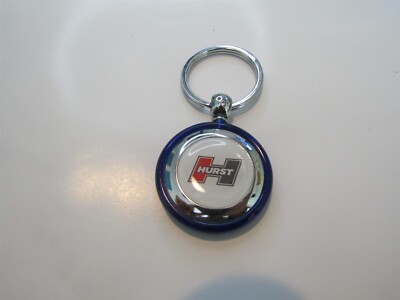 HURST SHIFTER SHIFTERS "H" LOGO KEYCHAIN KEYRING NEW BLUE ROUND ...