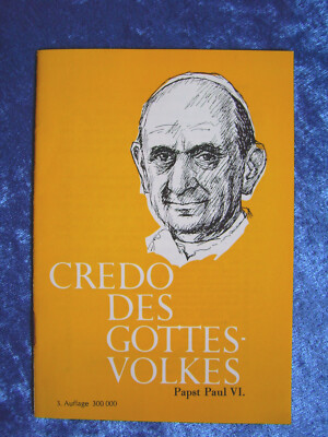 "Credo des Gottesvolkes - Papst Paul VI." von Pater Johannes Maria Lenz ...