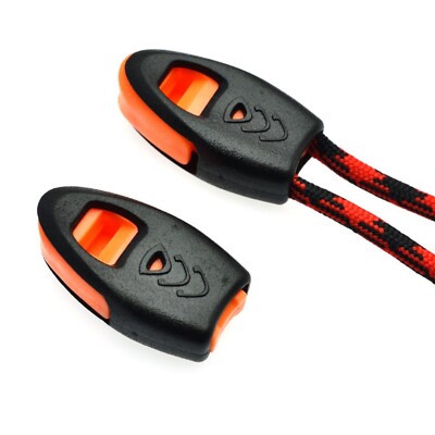 4x Emergency Zipper Whistle Pulls Loud, Military, Bushcraft, Survival ...