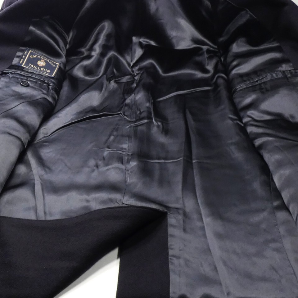 Isaia Napoli x Faconnable Italy Made Navy Flannel H'bone Coat 52 42 | eBay