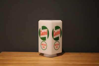 Castrol Motor Oil Mini Petrol Pump Globe Glass Oil Gas Automobilia ...