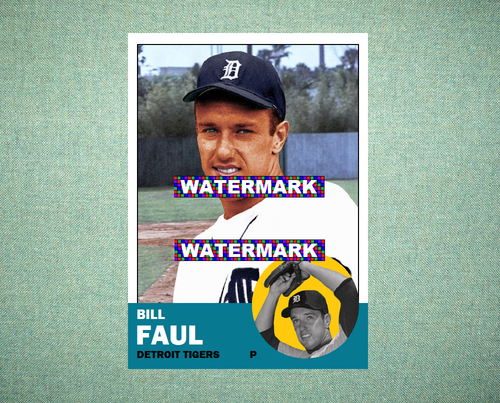 Bill Faul Detroit Tigers 1963 Style Custom Baseball Art Card | eBay